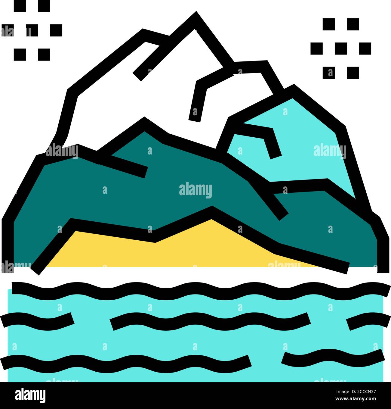 mountain landscape color icon vector illustration Stock Vector Image ...