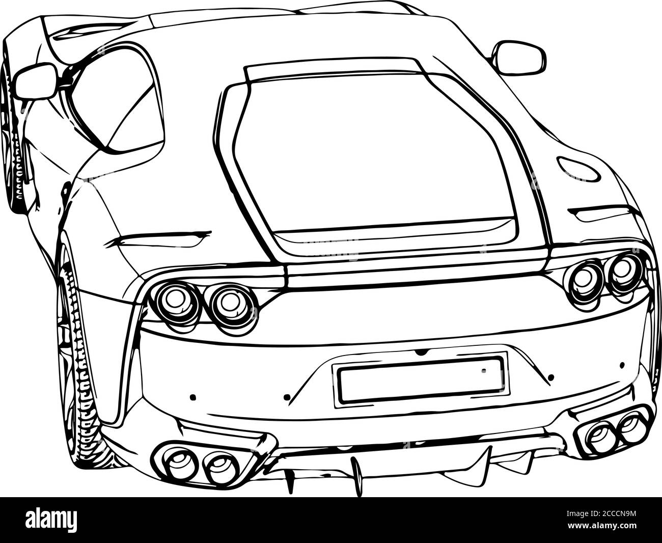 sketch sports car fast vector Stock Vector Image & Art - Alamy