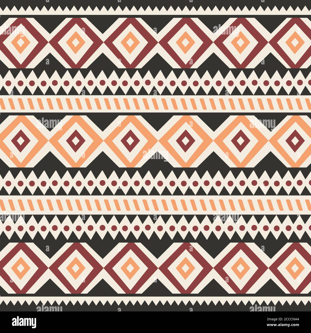 Tribal ethnic colorful bohemian pattern with geometric elements ...