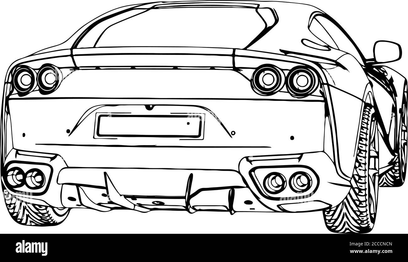 sketch sports car fast vector Stock Vector Image & Art - Alamy