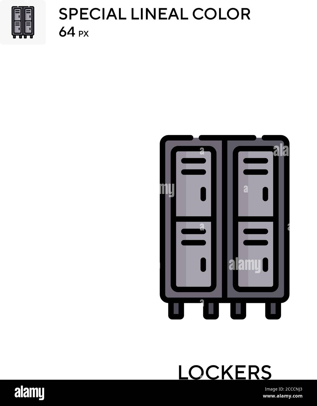 Lockers Special lineal color icon. Illustration symbol design template ...