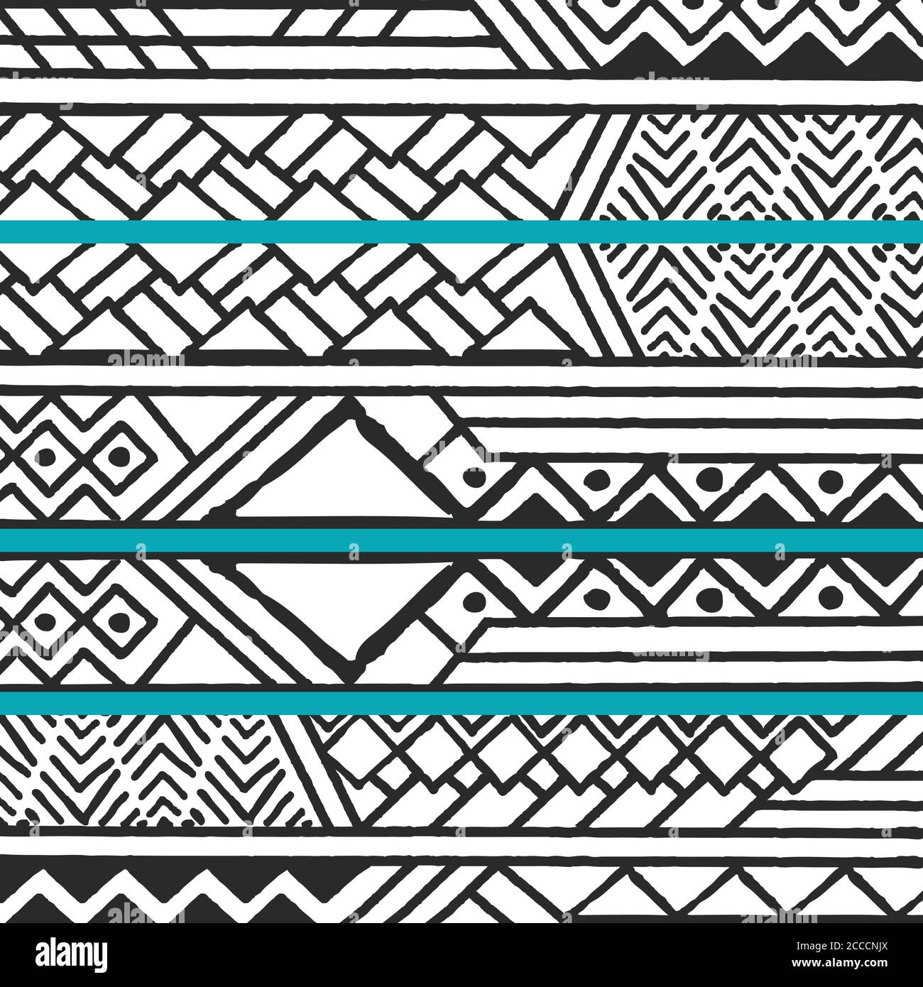 Tribal ethnic colorful bohemian pattern with geometric elements ...
