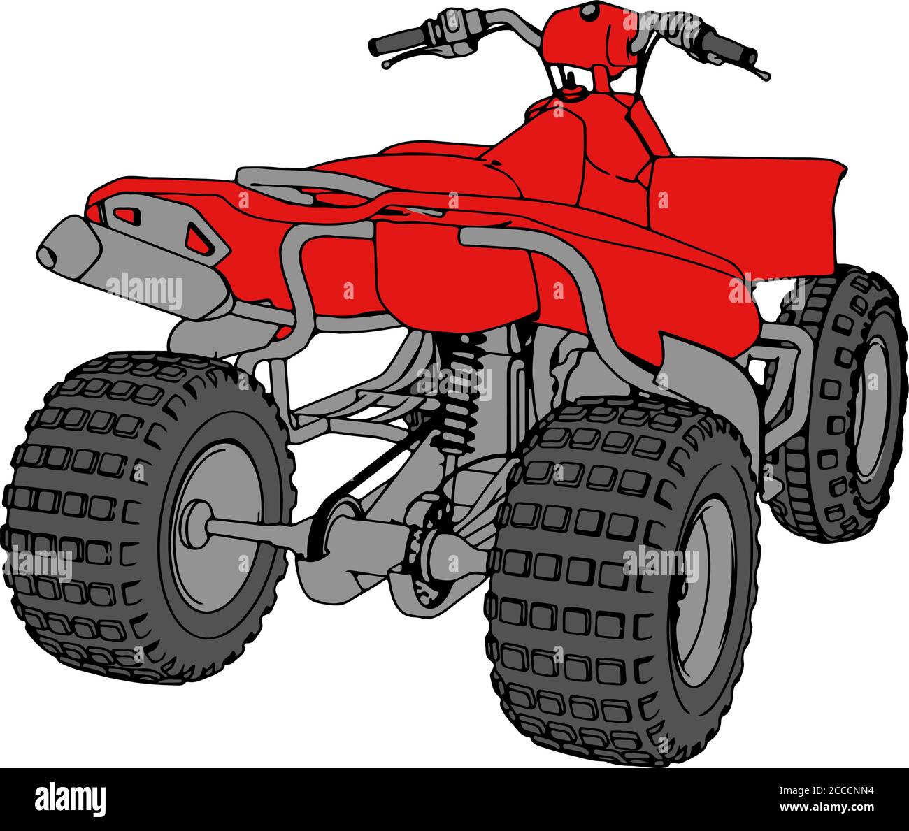 red quad bike vector Stock Vector Image & Art - Alamy