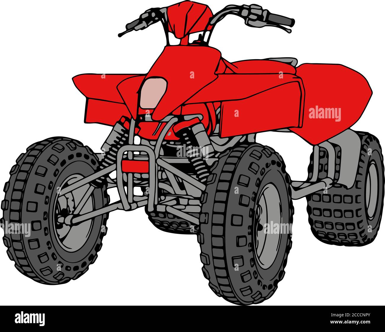 red quad bike vector Stock Vector Image & Art - Alamy
