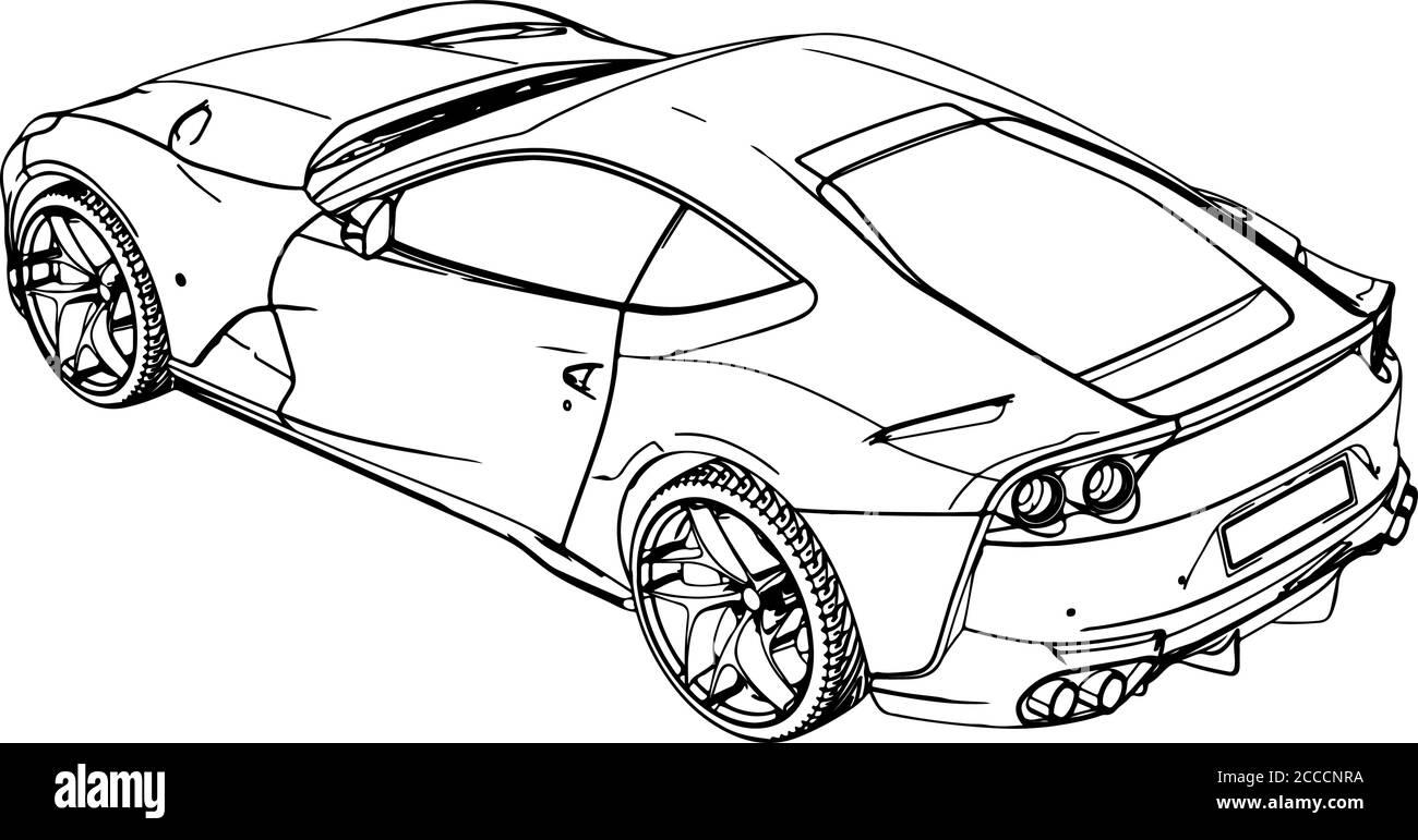 sketch sports car fast vector Stock Vector Image & Art - Alamy