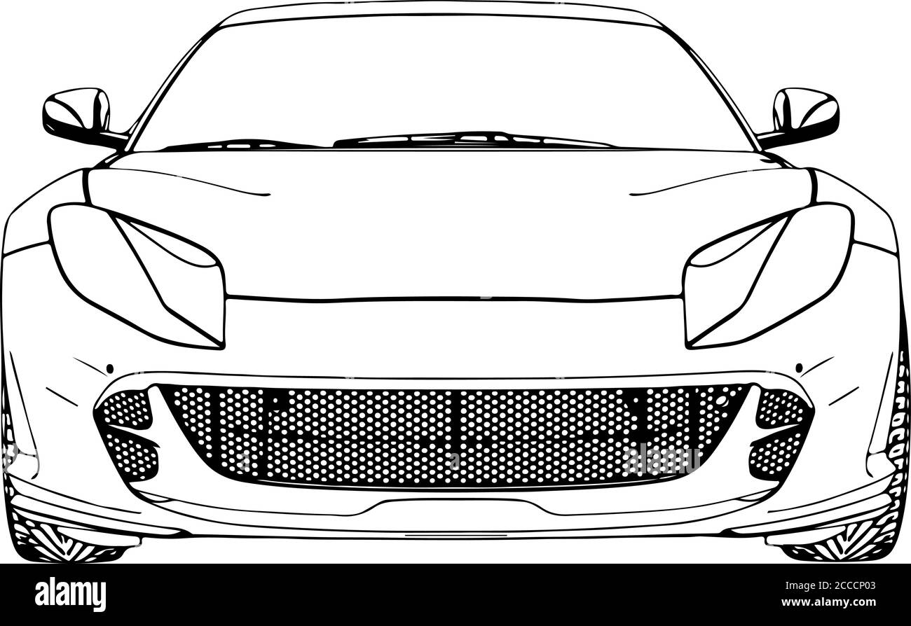 sketch sports car fast vector Stock Vector Image & Art - Alamy