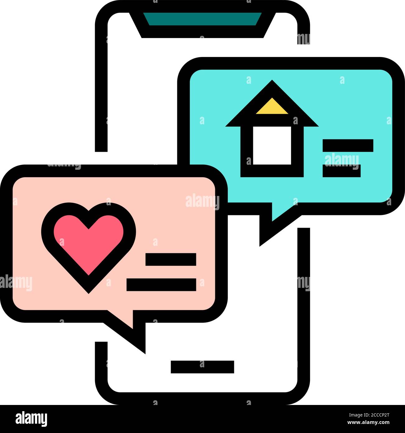 chat messaging color icon vector illustration Stock Vector Image & Art ...