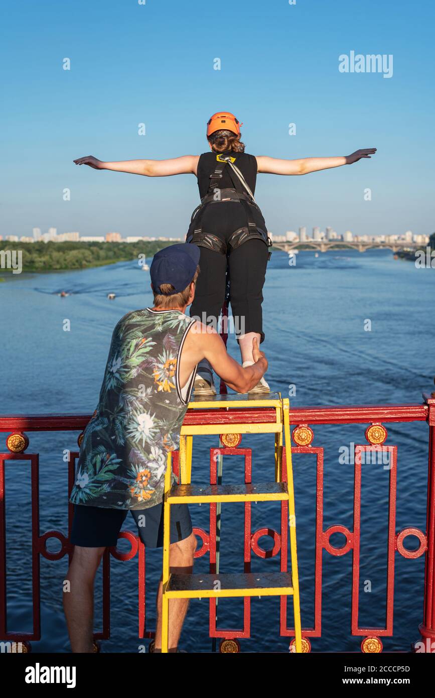 Bungee Jump Woman High Resolution Stock Photography and Images - Alamy