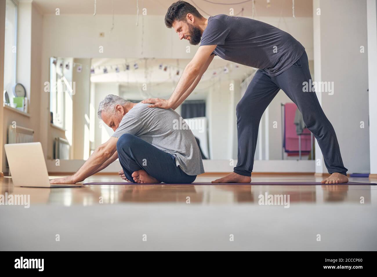 Man forward bend hi-res stock photography and images - Alamy