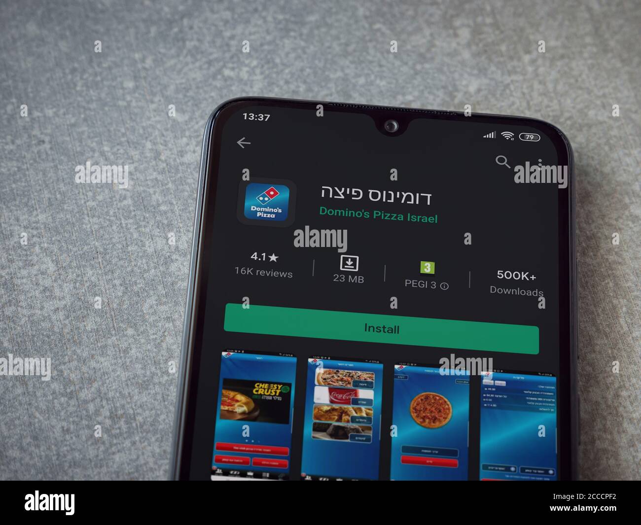 Lod, Israel - July 8, 2020: Domino's Pizza Israel app play store page ...