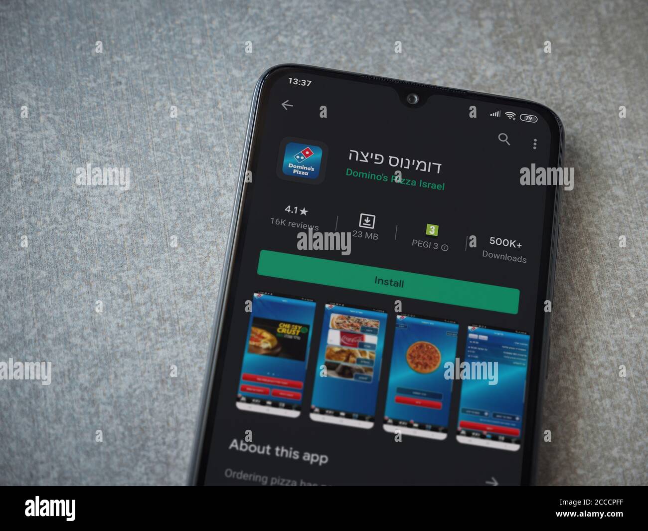Lod, Israel - July 8, 2020: Domino's Pizza Israel app play store page ...