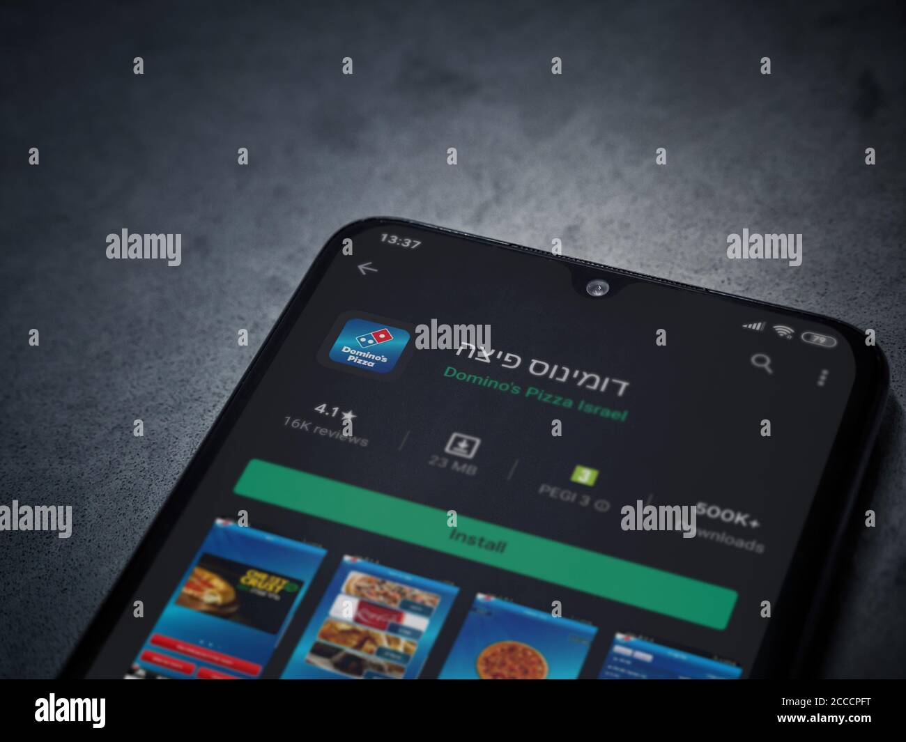 Lod, Israel - July 8, 2020: Domino's Pizza Israel app play store page ...