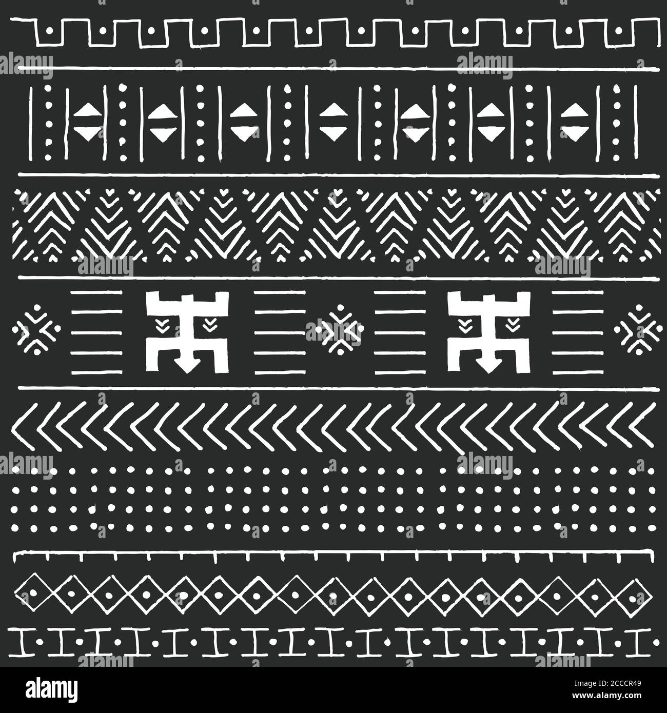 African Textile Patterns Black And White