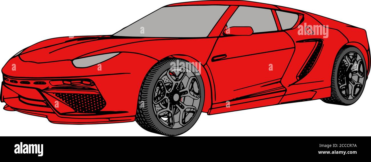 red sport car vector Stock Vector Image & Art - Alamy