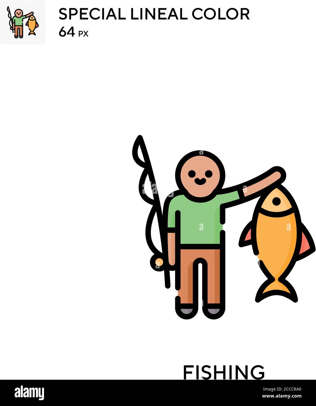 Fishing Special lineal color icon. Illustration symbol design template ...