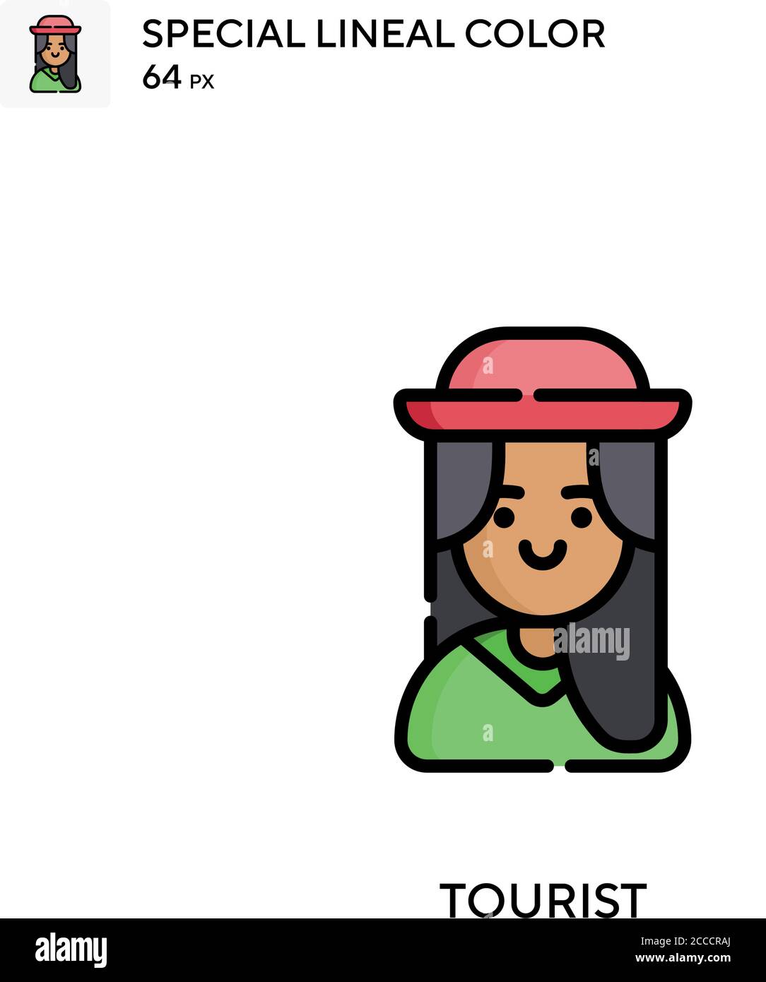 Tourist Special lineal color icon. Illustration symbol design template for web mobile UI element ...
