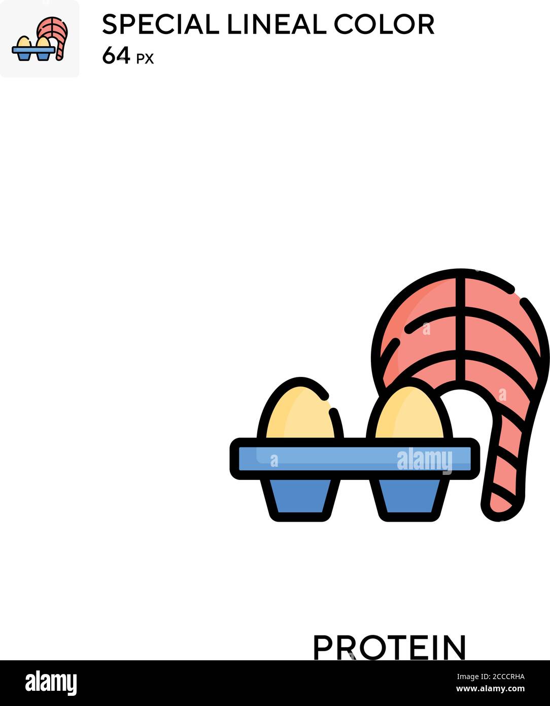 Protein Special lineal color icon. Illustration symbol design template ...
