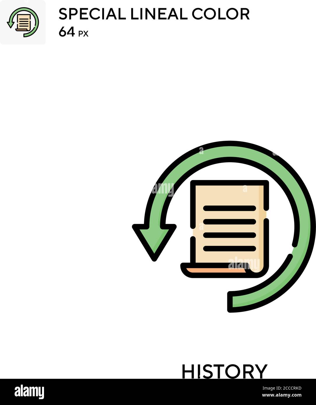 History Special lineal color icon. Illustration symbol design template ...