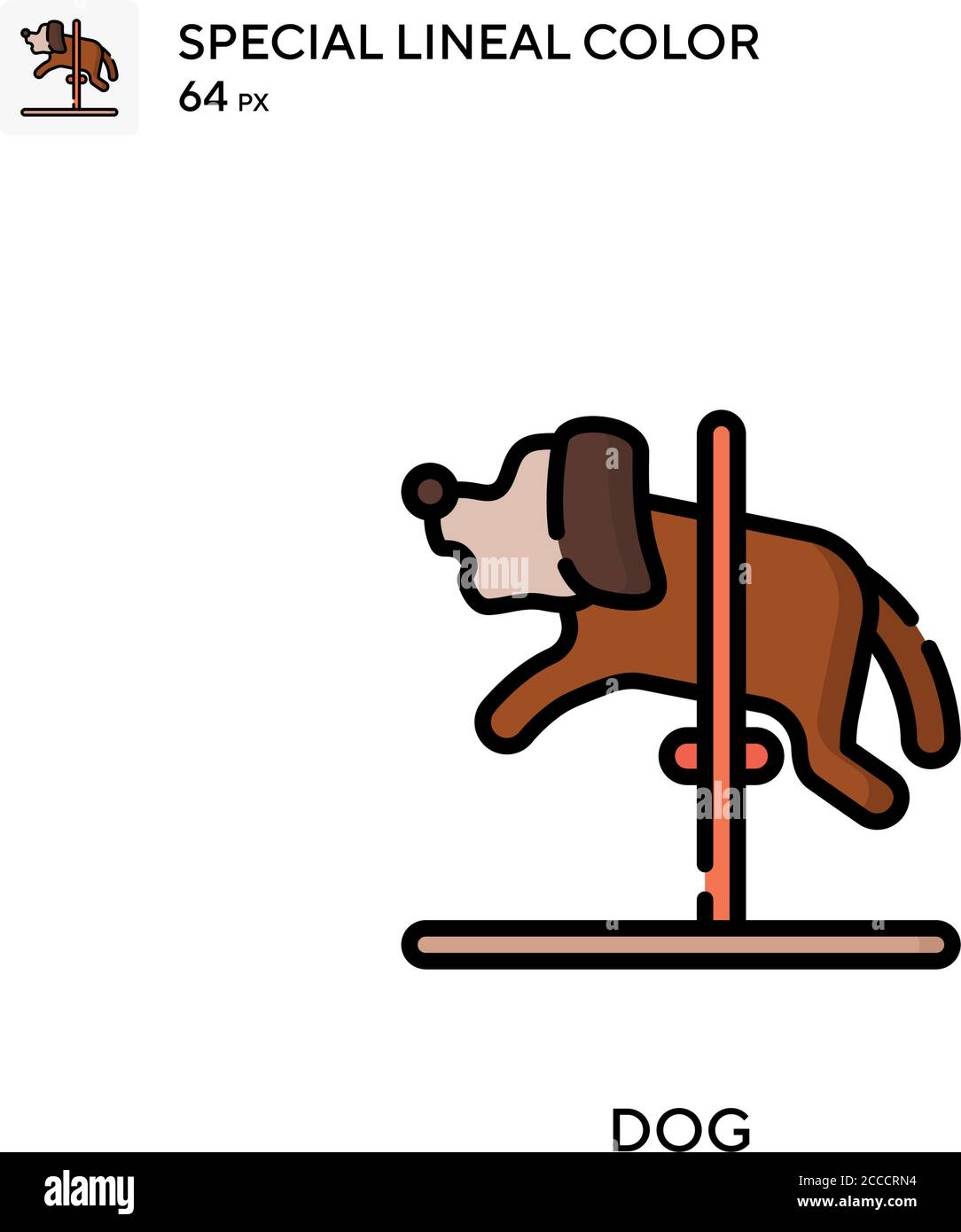 Dog Special lineal color icon. Illustration symbol design template for ...