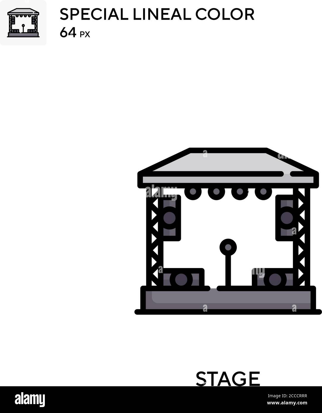 Stage Special lineal color icon. Illustration symbol design template ...