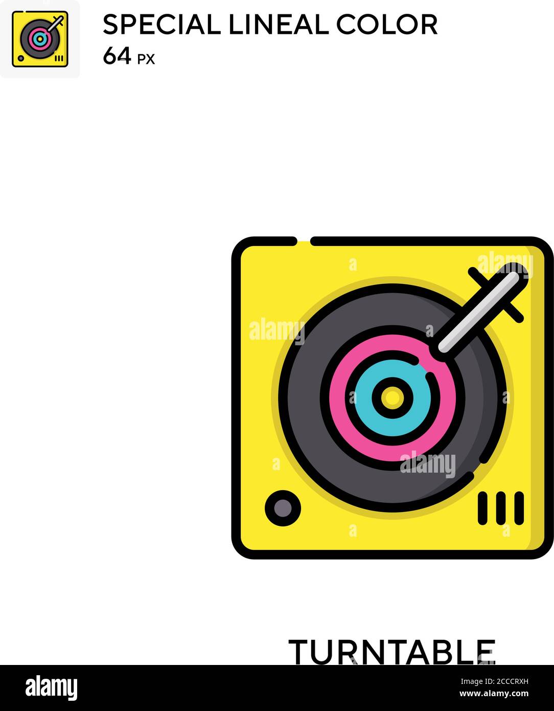 Turntable Special lineal color icon. Illustration symbol design ...