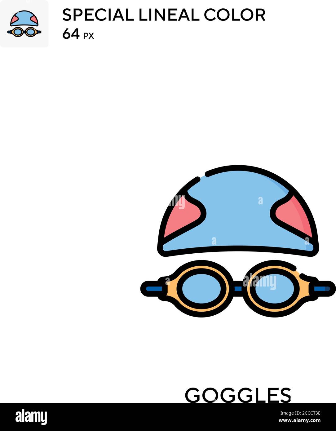 Goggles Special lineal color icon. Illustration symbol design template ...