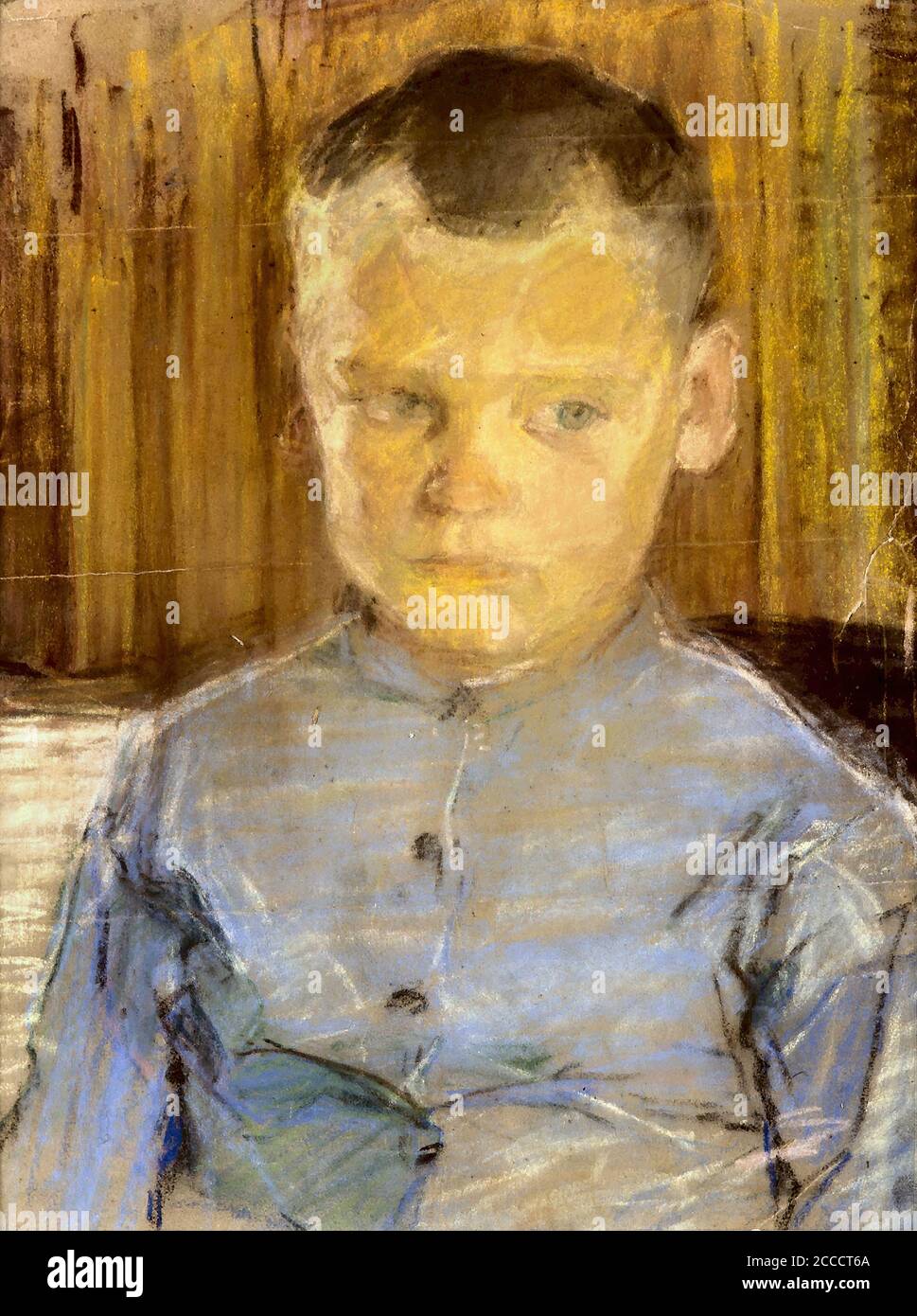 Enckell Magnus - a Boy - Finnish School - 19th Century Stock Photo - Alamy