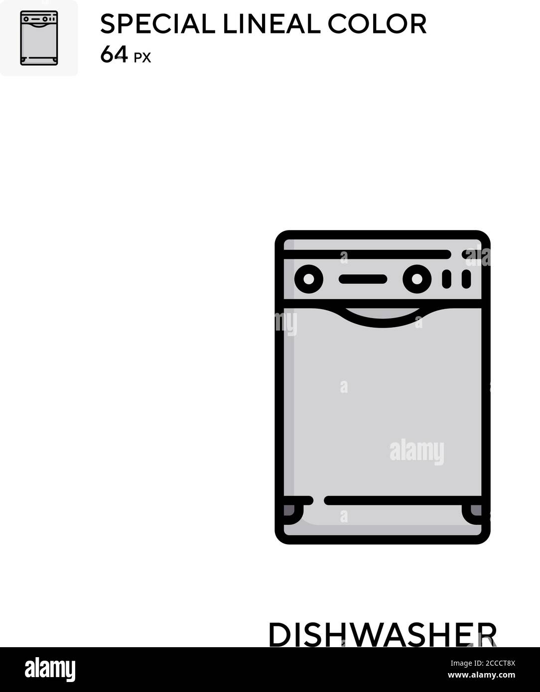 Dishwasher Special lineal color icon. Illustration symbol design ...