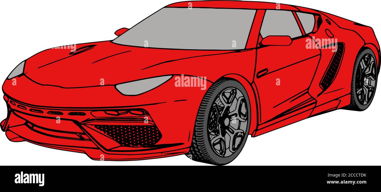 red sport car vector Stock Vector Image & Art - Alamy