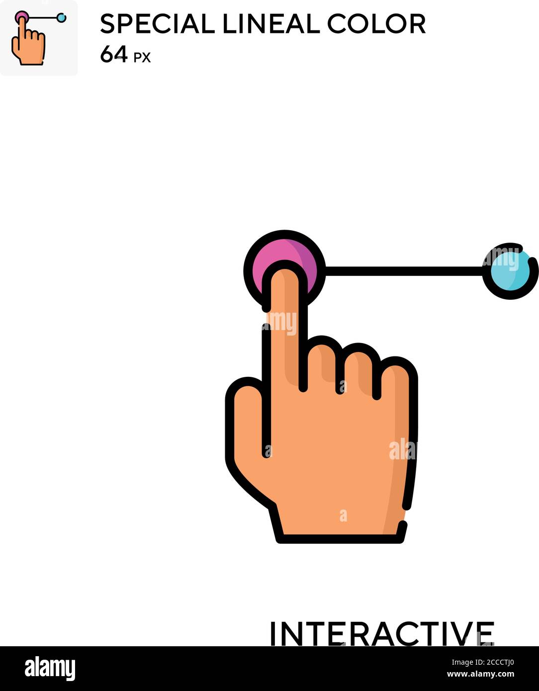 Interactive Special lineal color icon. Illustration symbol design ...