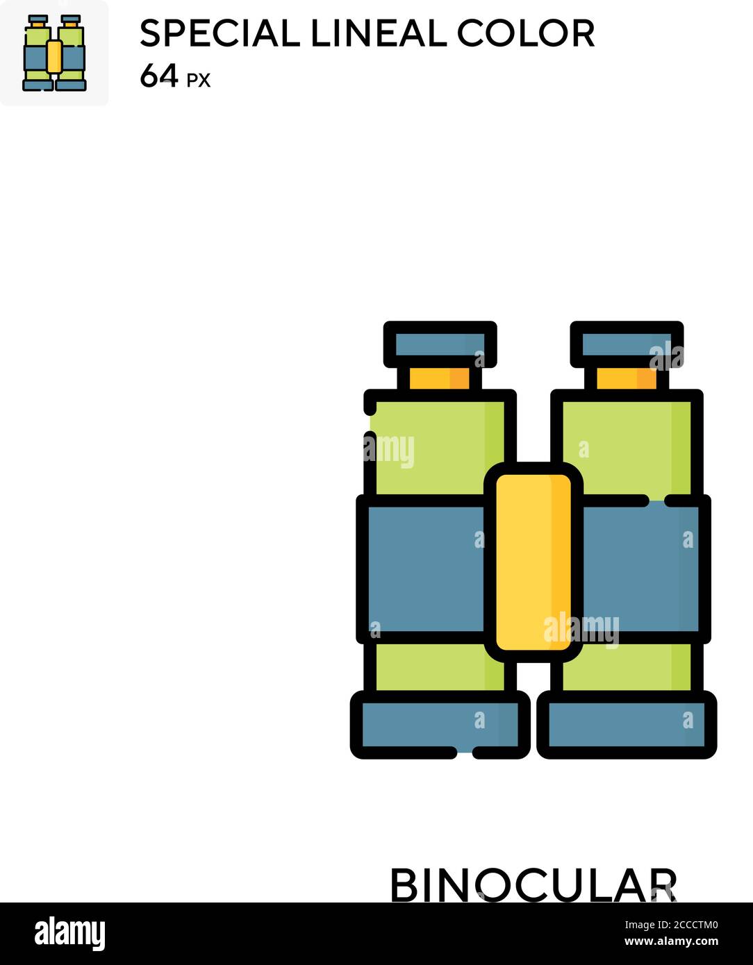 Binocular Special lineal color icon. Illustration symbol design ...