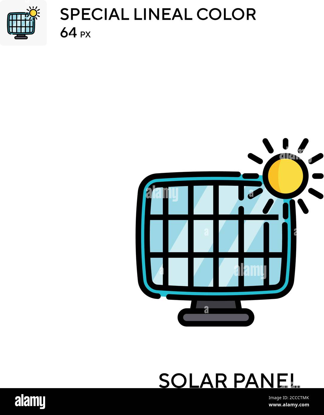 Solar panel Special lineal color icon. Illustration symbol design ...