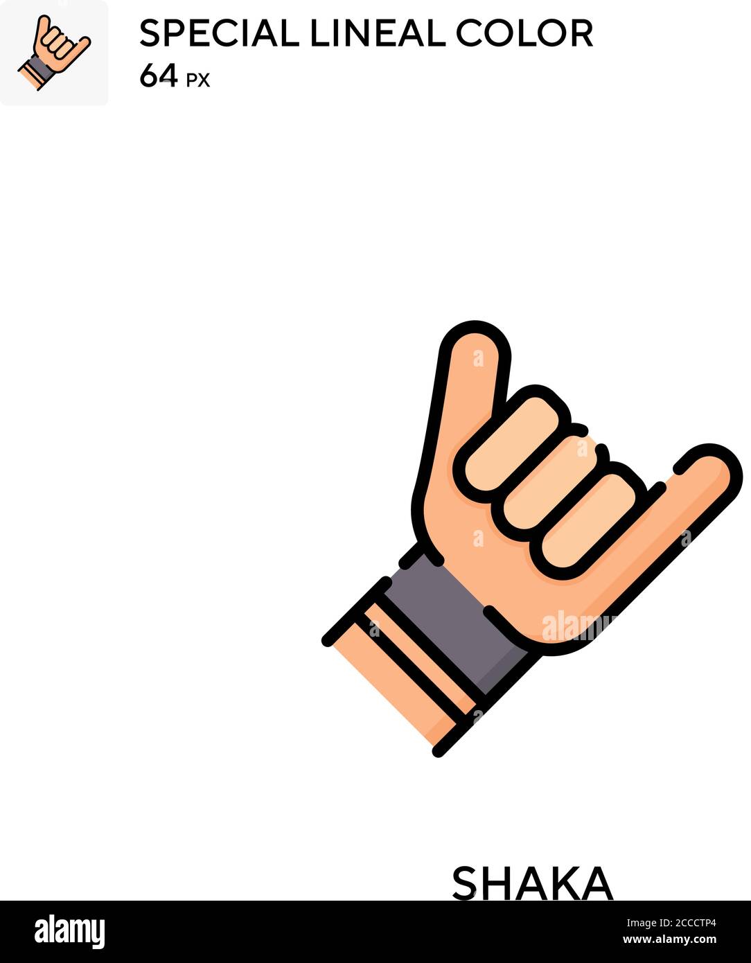 Shaka Special lineal color icon. Illustration symbol design template ...