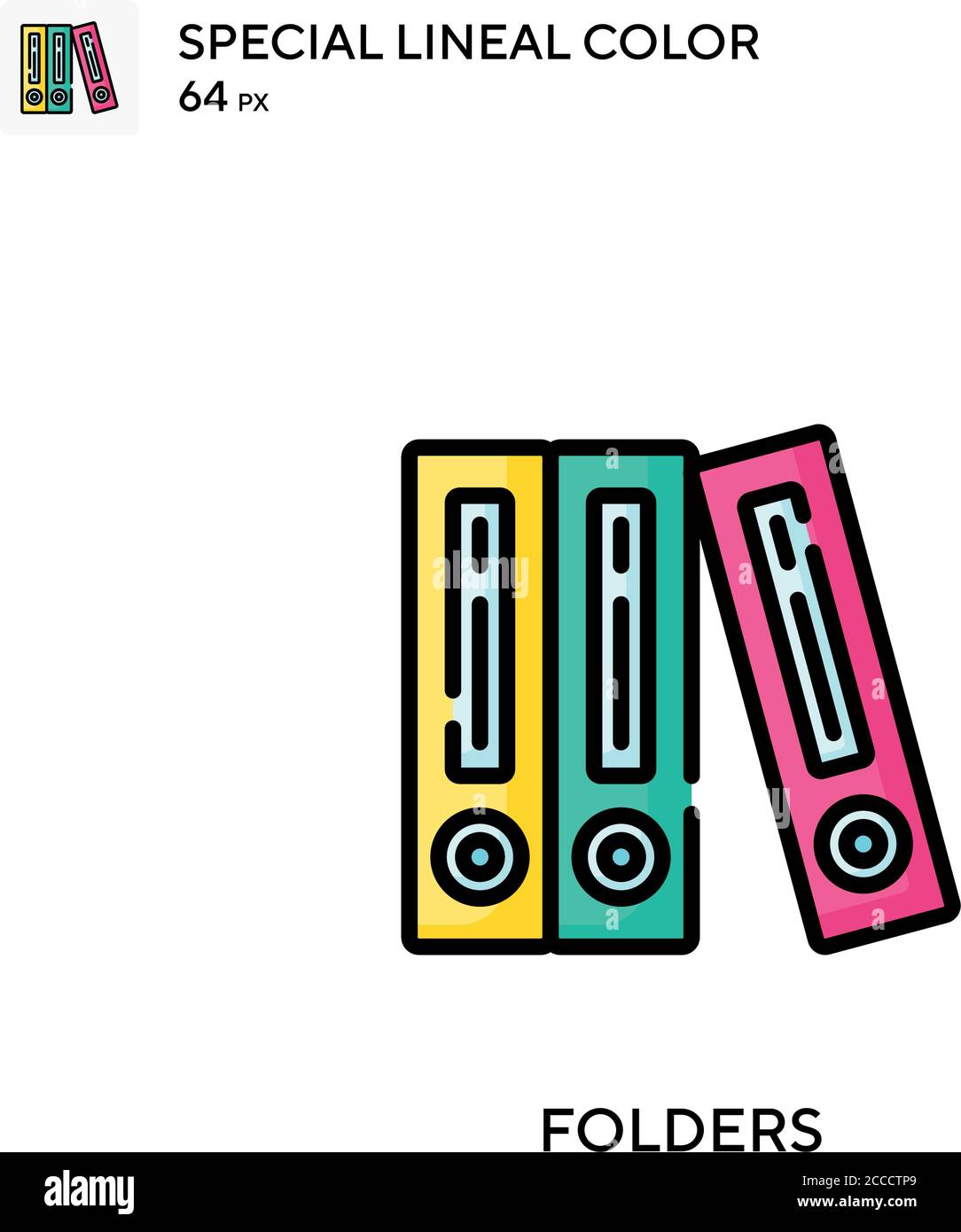 Folders Special lineal color icon. Illustration symbol design template ...