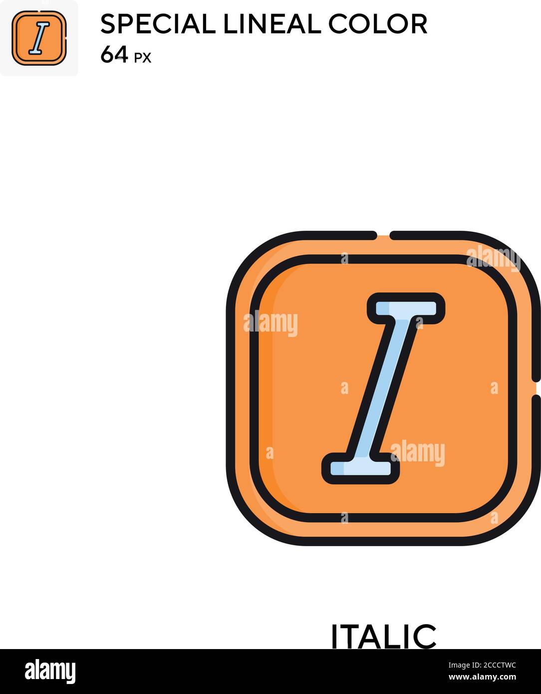Italic Special lineal color icon. Illustration symbol design template ...