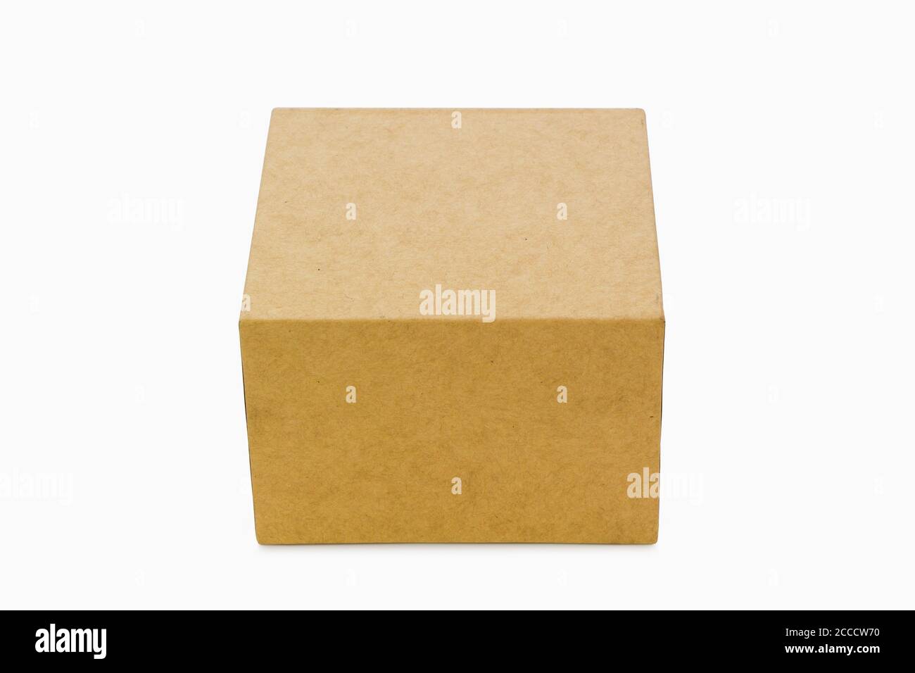 Closed cardboard box isolated on white background Stock Photo - Alamy