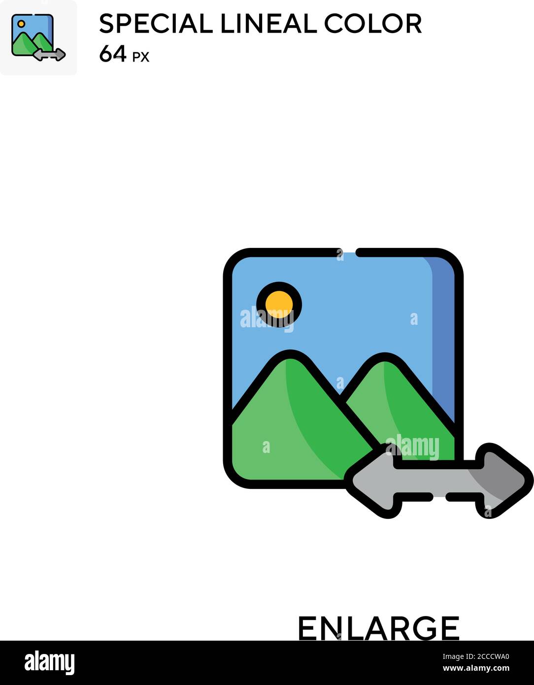Enlarge Special lineal color icon. Illustration symbol design template ...