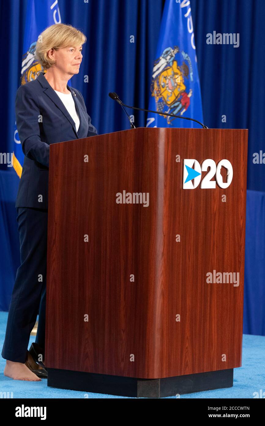 August 20, 2020; Milwaukee, WI, USA; United States Senator Tammy ...