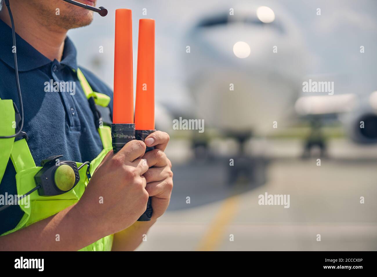 Ground marshaller hi-res stock photography and images - Alamy