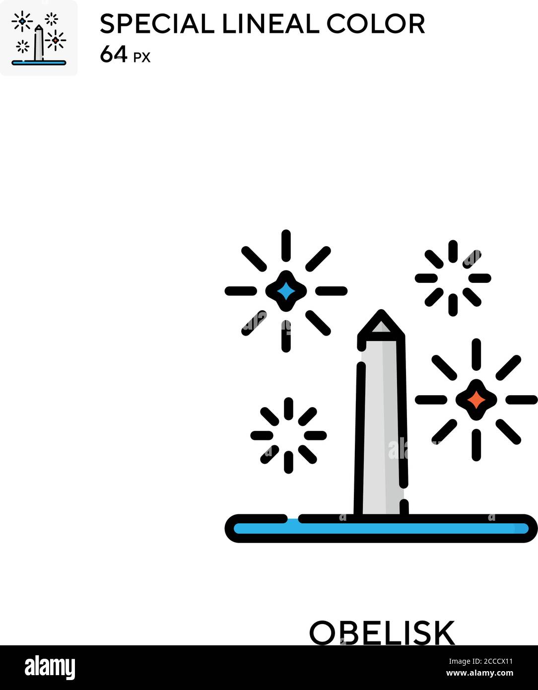 Obelisk Special lineal color icon. Illustration symbol design template ...