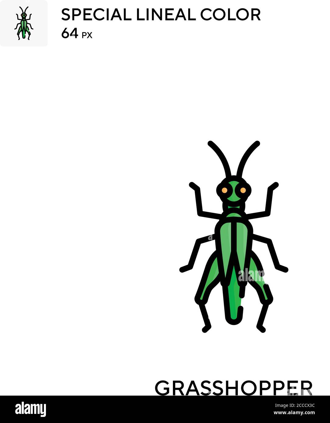 Grasshopper Special lineal color icon. Illustration symbol design ...