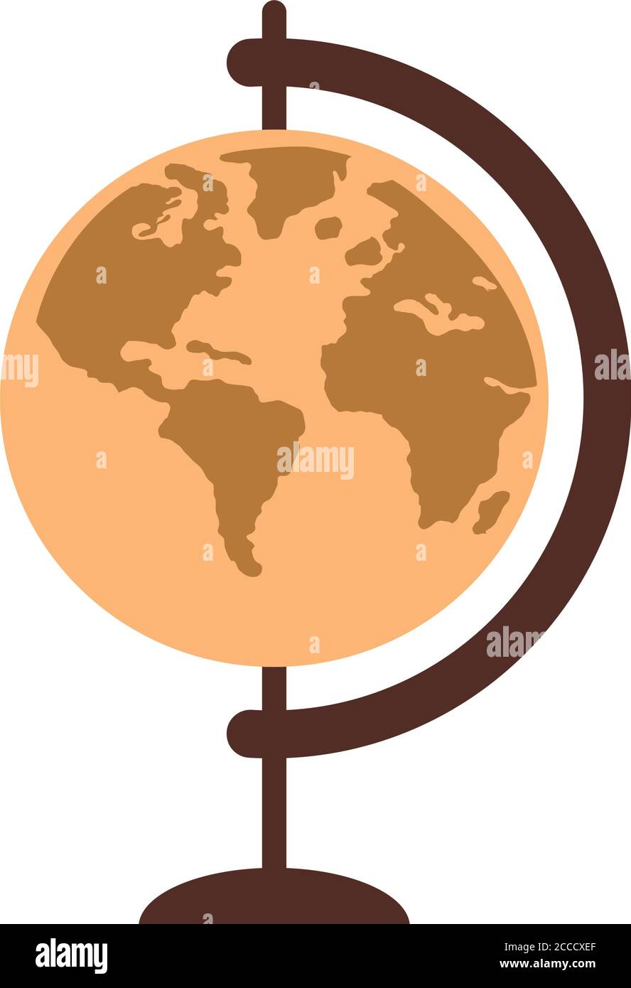 retro world map flat style icon vector illustration design Stock Vector ...