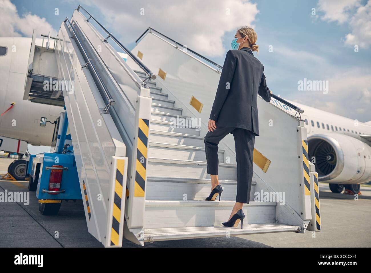 Person holding handrail on hi-res stock photography and images - Alamy