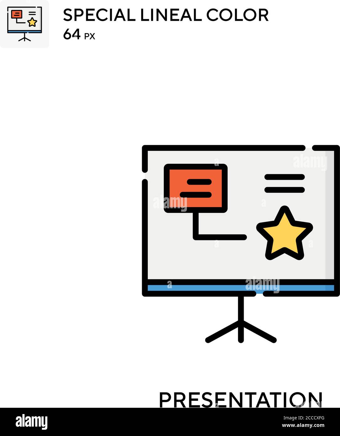 Presentation Special lineal color icon. Illustration symbol design ...