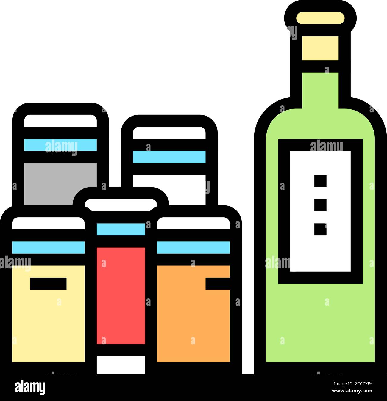 spice containers color icon vector illustration Stock Vector Image ...