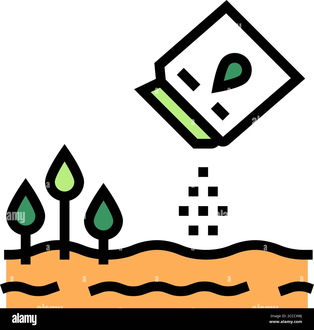 agricultural sowing color icon vector illustration Stock Vector Image ...