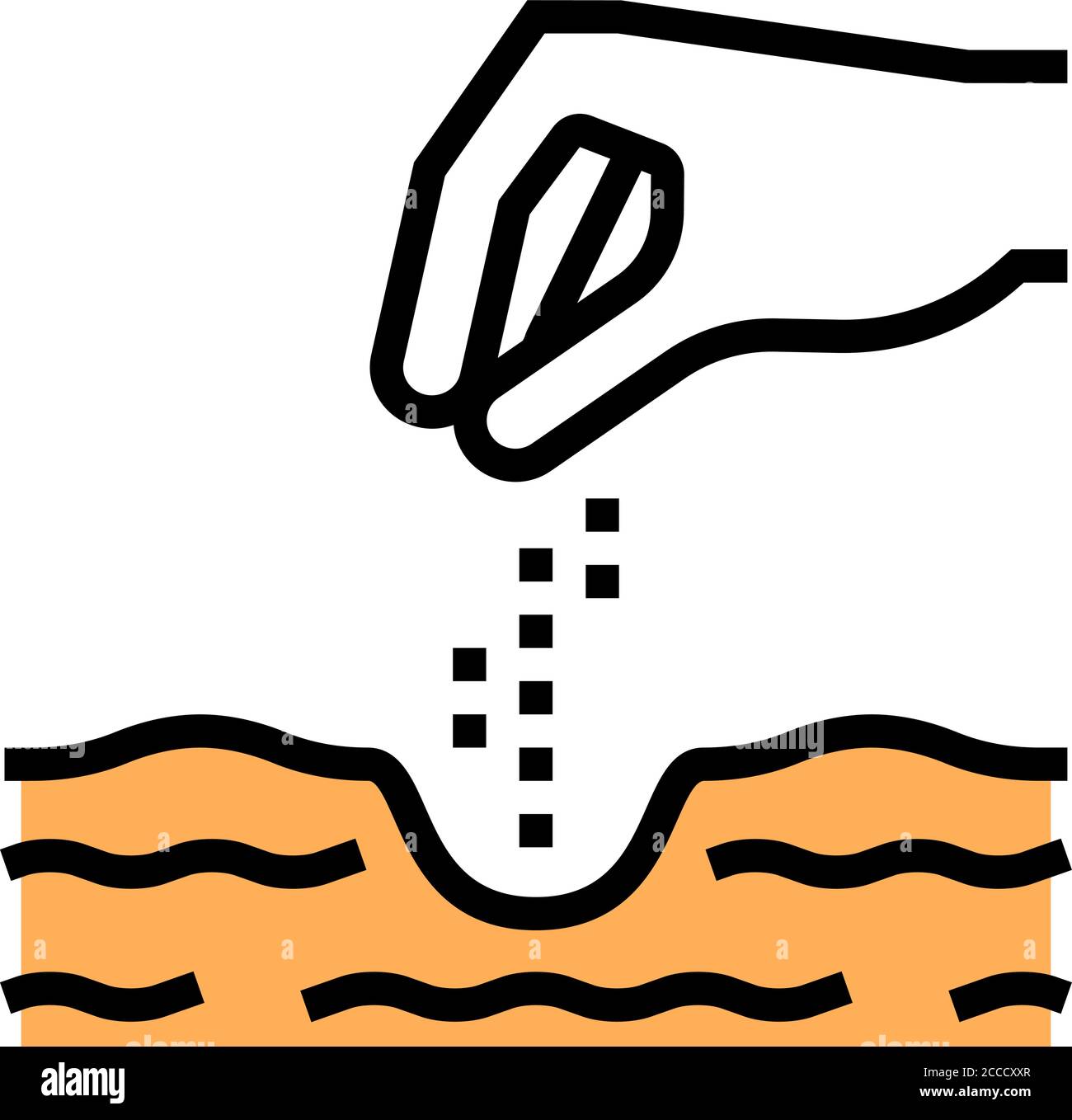 Sowing seeds by hand Stock Vector Images - Alamy