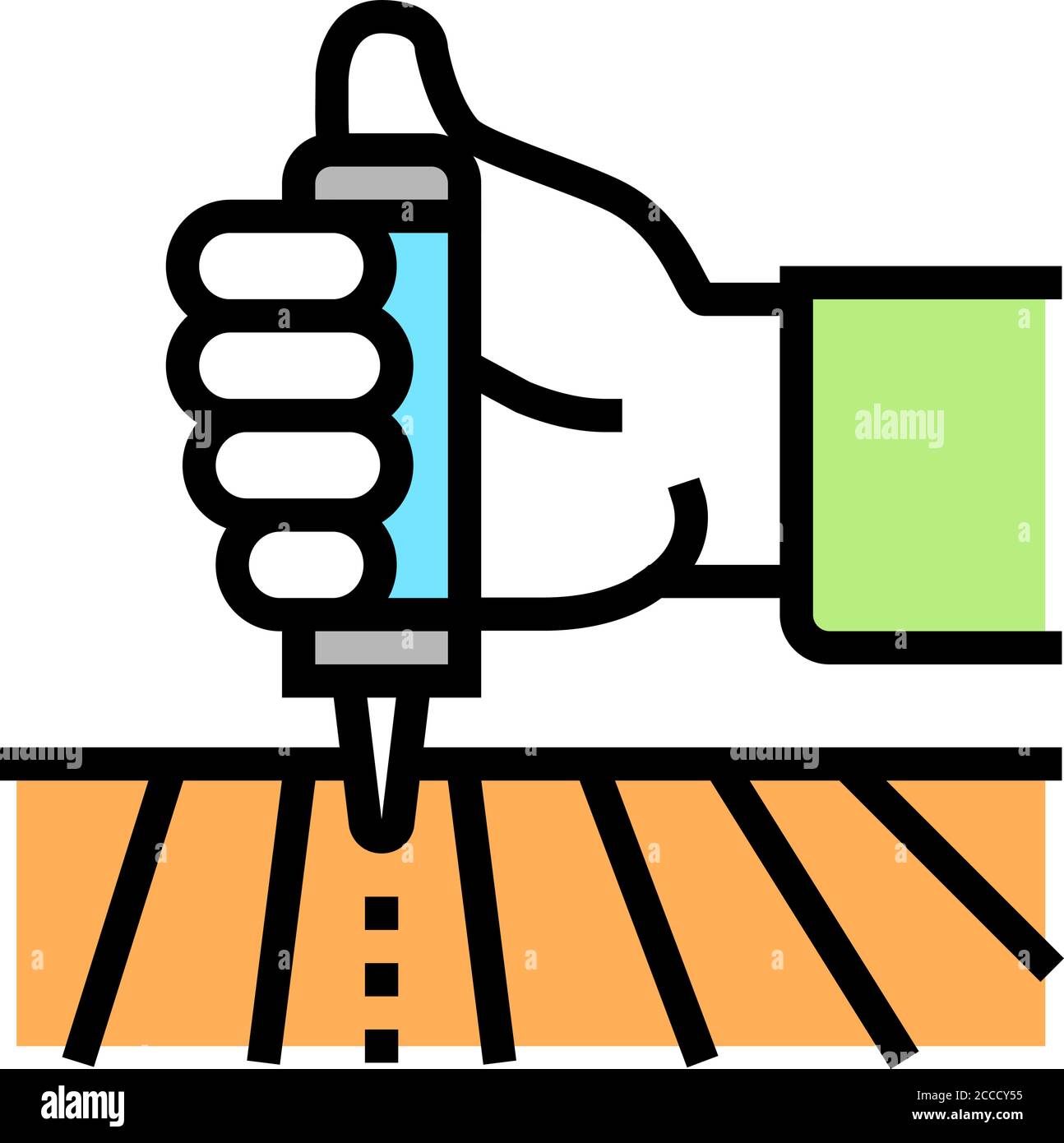 chemical field treatment color icon vector illustration Stock Vector ...