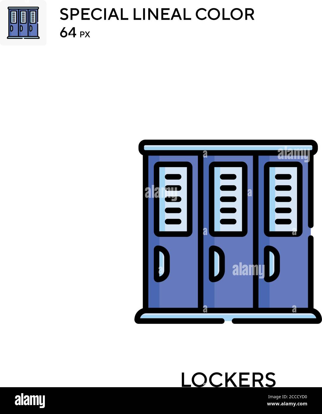 Lockers Special lineal color icon. Illustration symbol design template ...