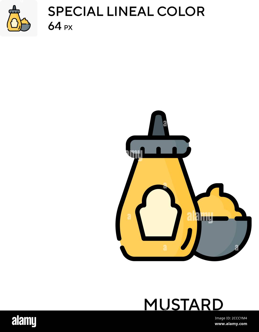Mustard Special lineal color icon. Illustration symbol design template ...
